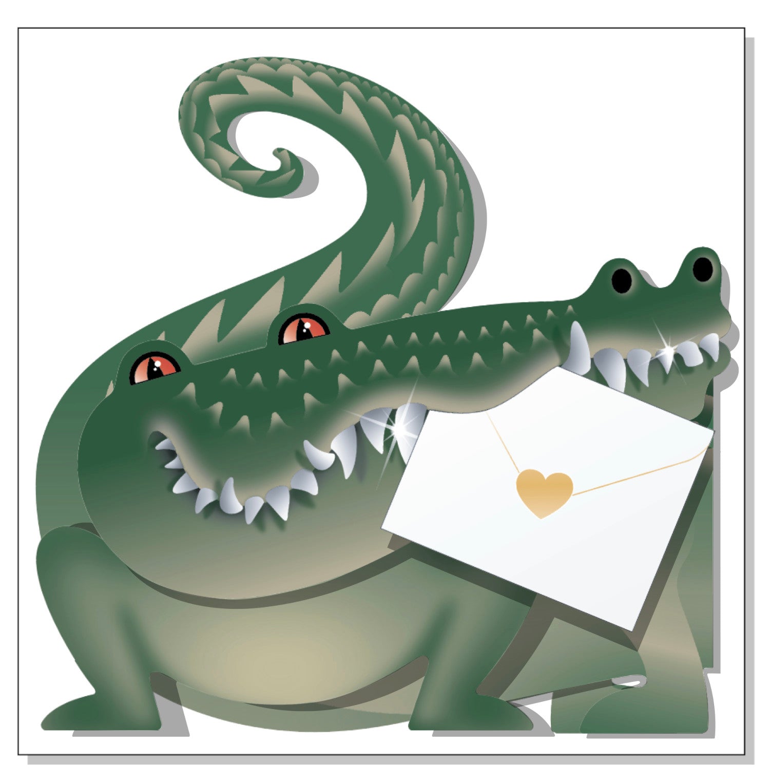 Harry The Crocodile 3D Special Delivery Animal Greeting Card – Love Kate's