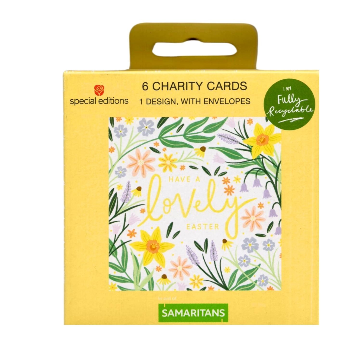 Pack Of 6 Samaritans Mini Lovely Floral Easter Cards Charity Greeting ...
