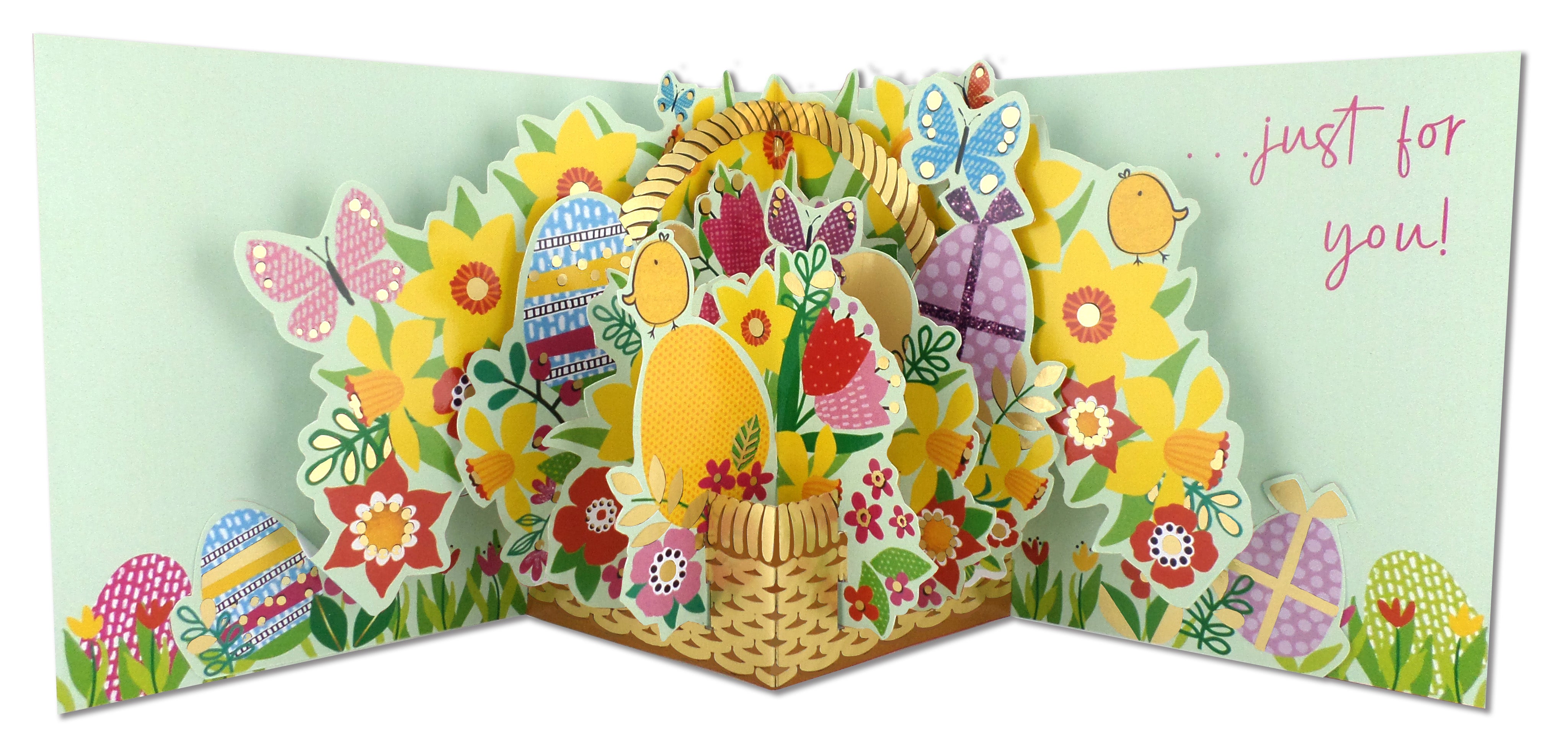 Easter Wishes Eggcellent Blooms Pop Up Easter Greeting Card – Love Kate's
