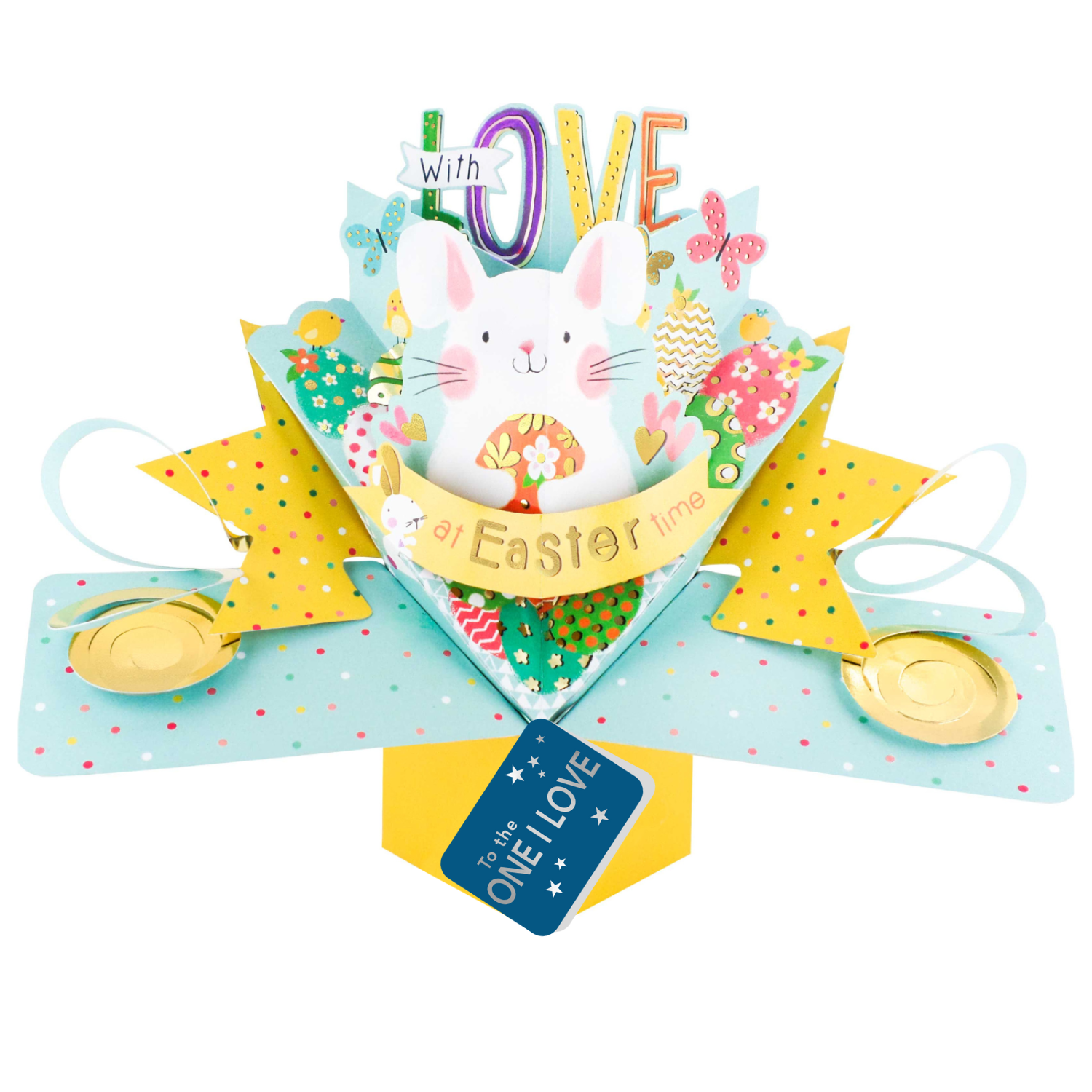 To The One I Love Easter Bunny Pop Up Easter Card – Love Kate's