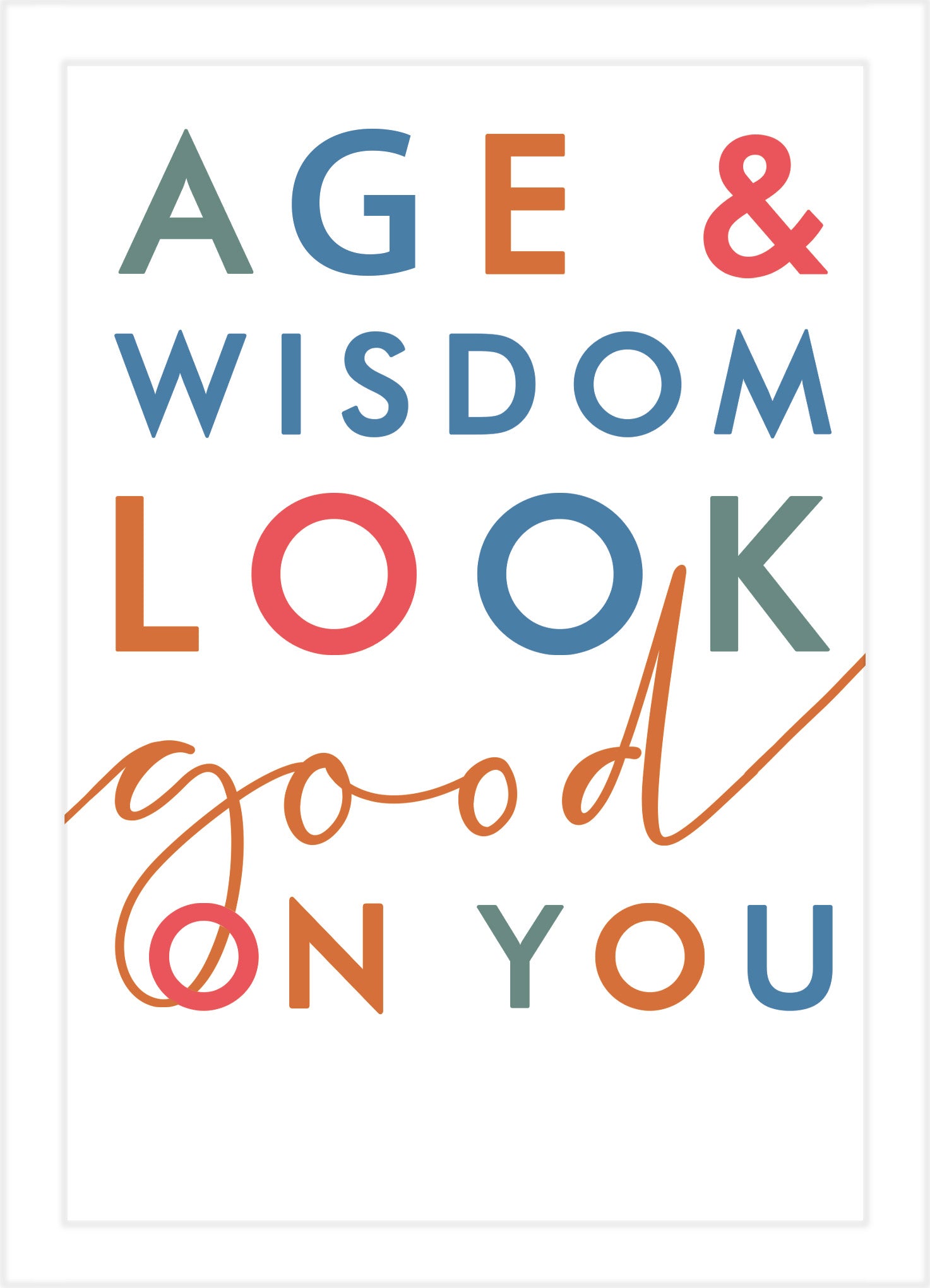 Age & Wisdom Look Good On You Birthday Card – Love Kate's