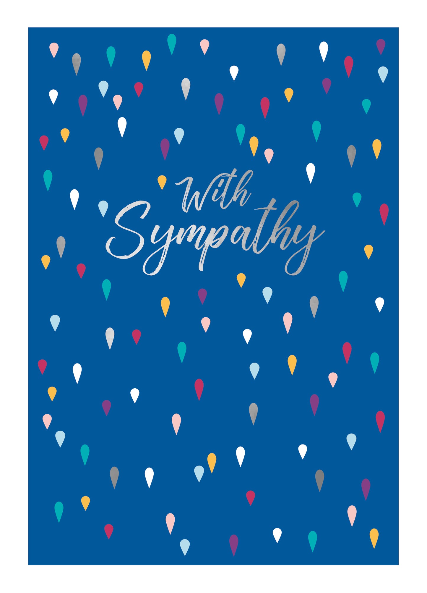 With Sympathy Coloured Raindrops Sympathy Card – Love Kate's