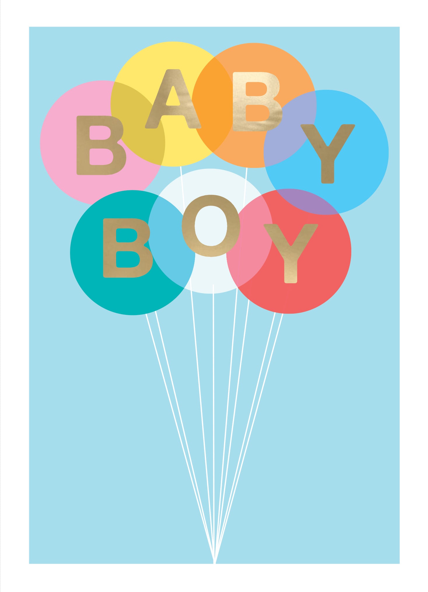 Embossed Baby Boy Balloons New Baby Card – Love Kate's