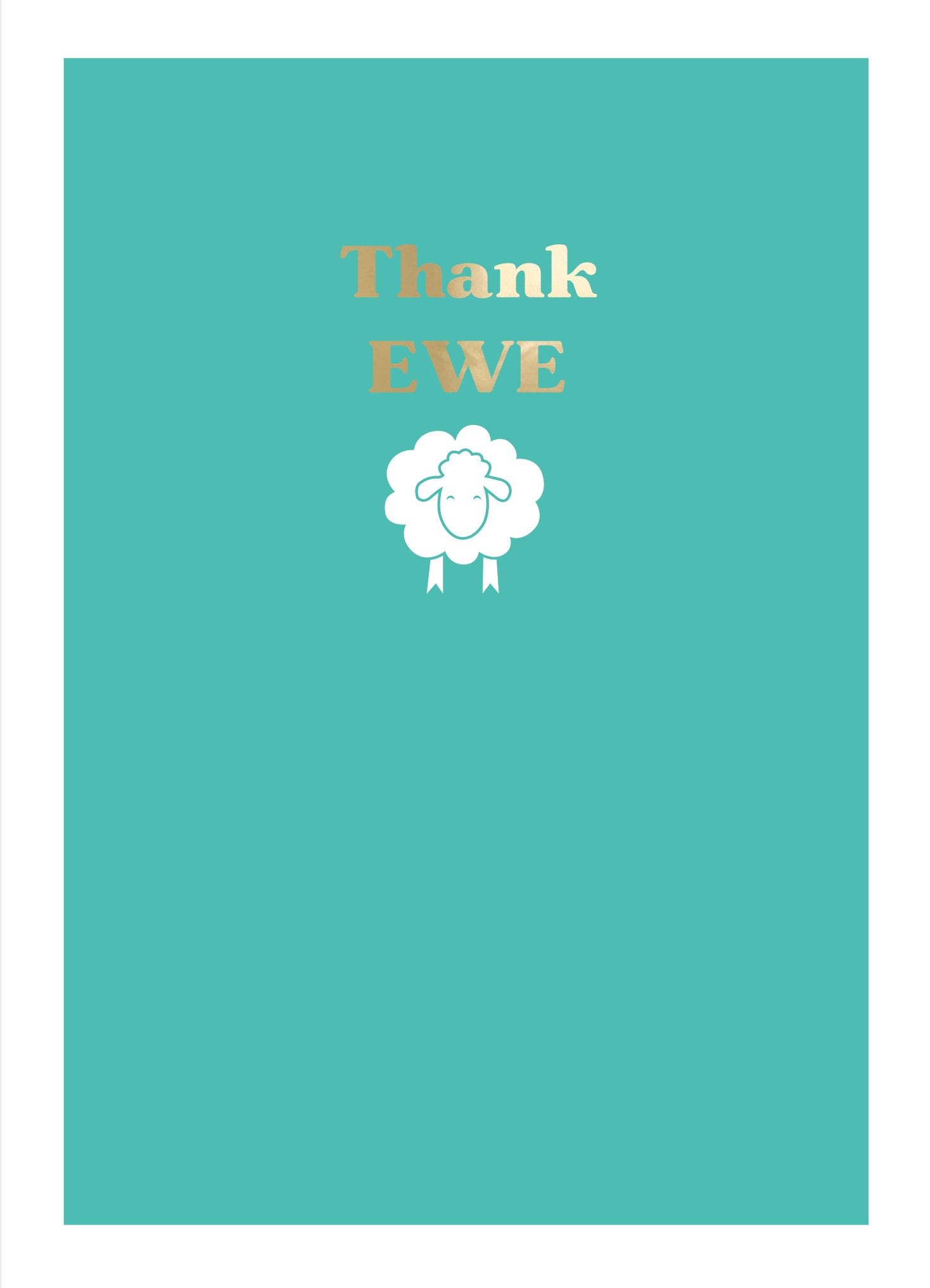 Embossed Thank Ewe Simple Thank You Card – Love Kate's