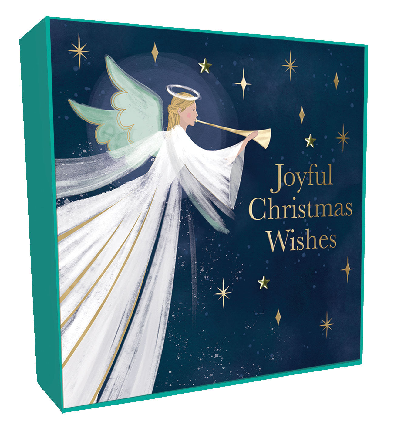 Box of 6 Angel Joyful Wishes Luxury Hand-Finished Christmas Cards ...