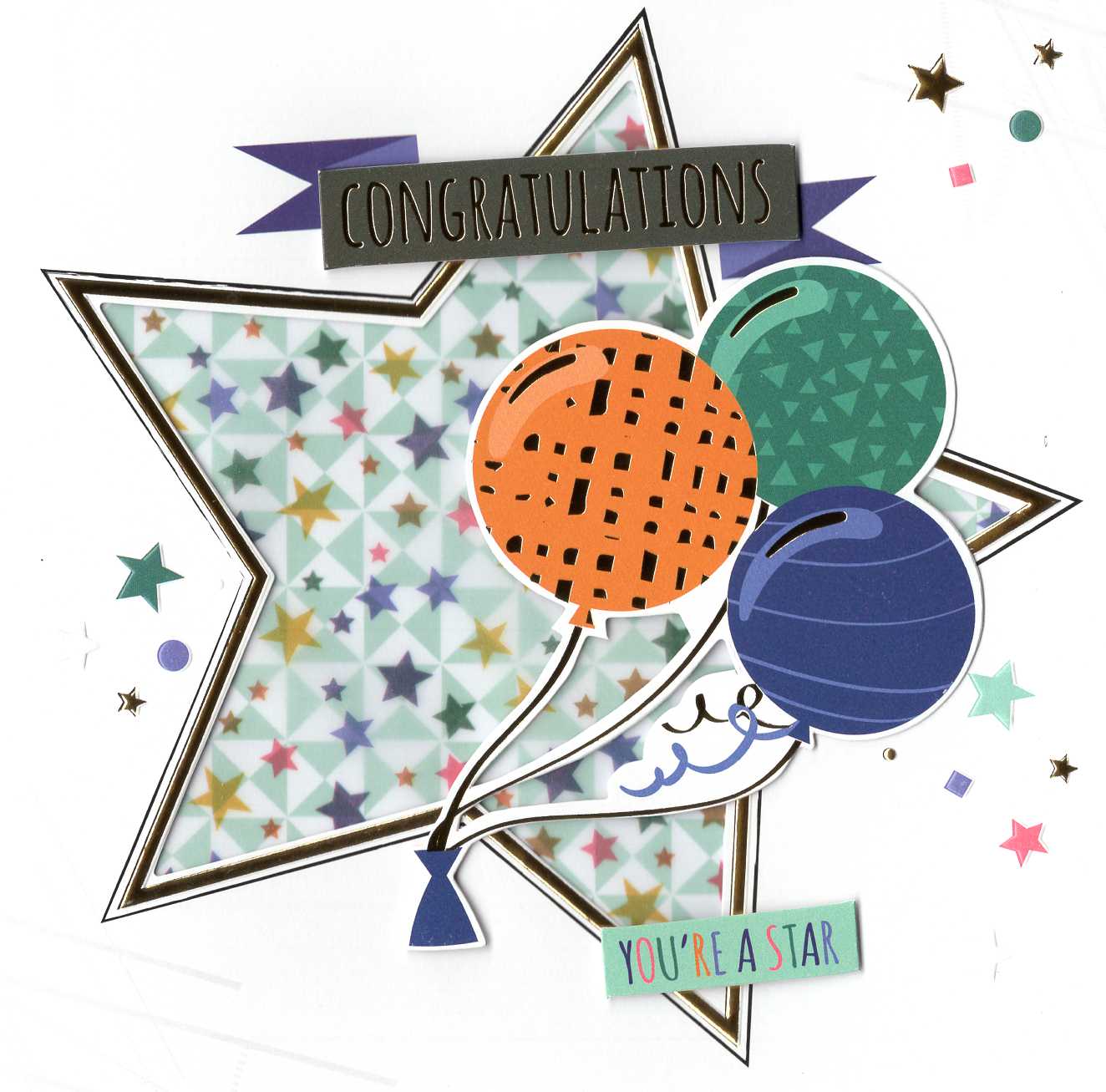 Congratulations You're A Star Embellished Greeting Card – Love Kate's
