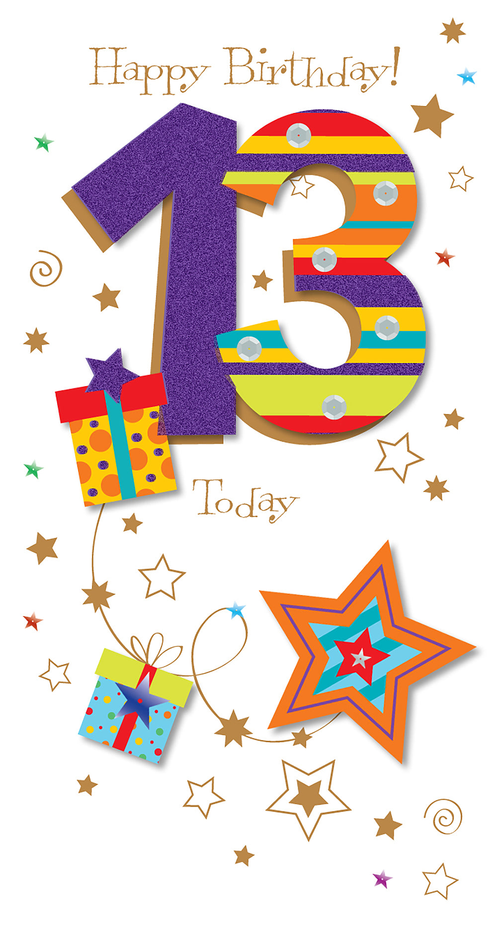 Teens 13th Birthday 13 Today Embellished Greeting Card – Love Kate's