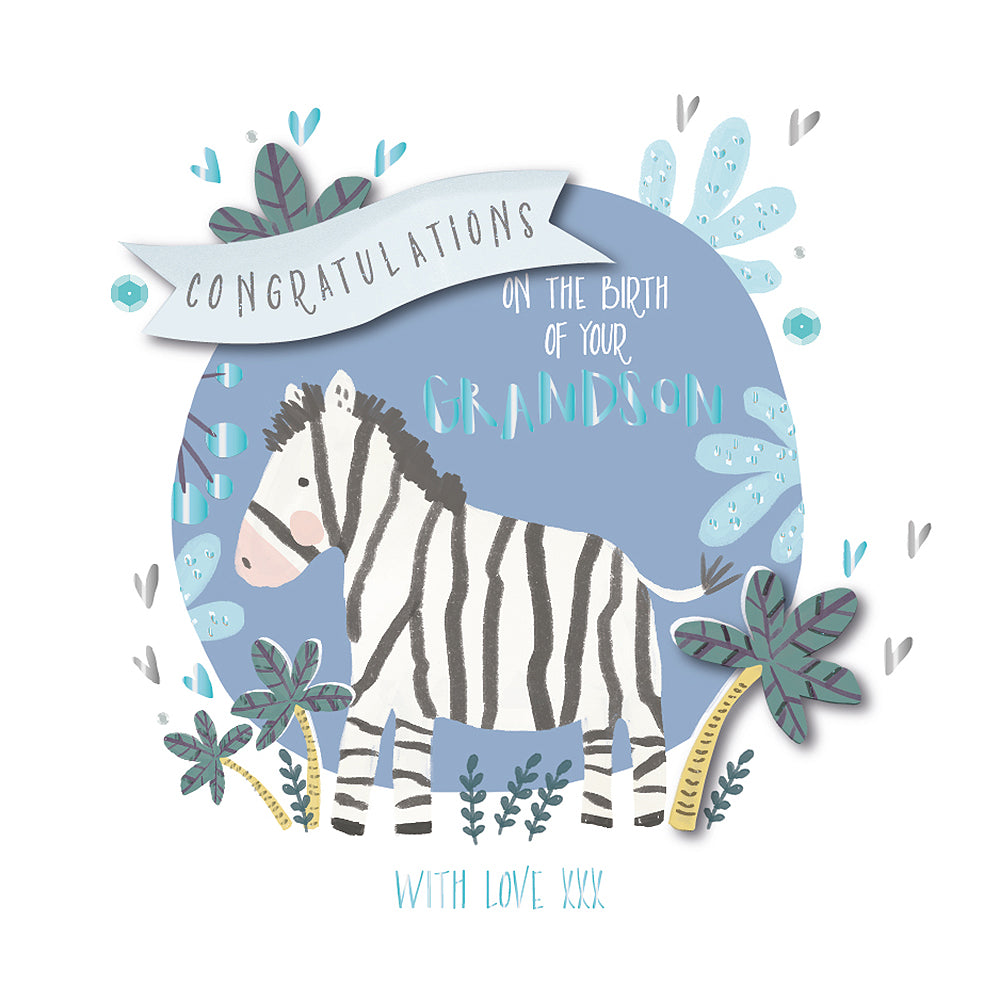 Congratulations New Baby Grandson Greeting Card – Love Kate's