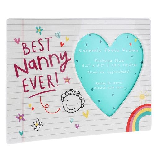 Scribbles Cute Best Nanny Ever Ceramic Photo Frame – Love Kate's