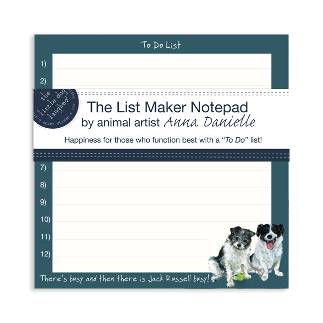 List Maker Notepad Busy Jack Russell Little Dog Laughed To Do List ...