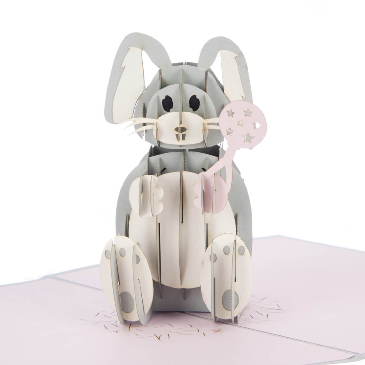 Baby Girl Bunny Pop-Up New Baby Greeting Card Blank Inside – Love Kate's