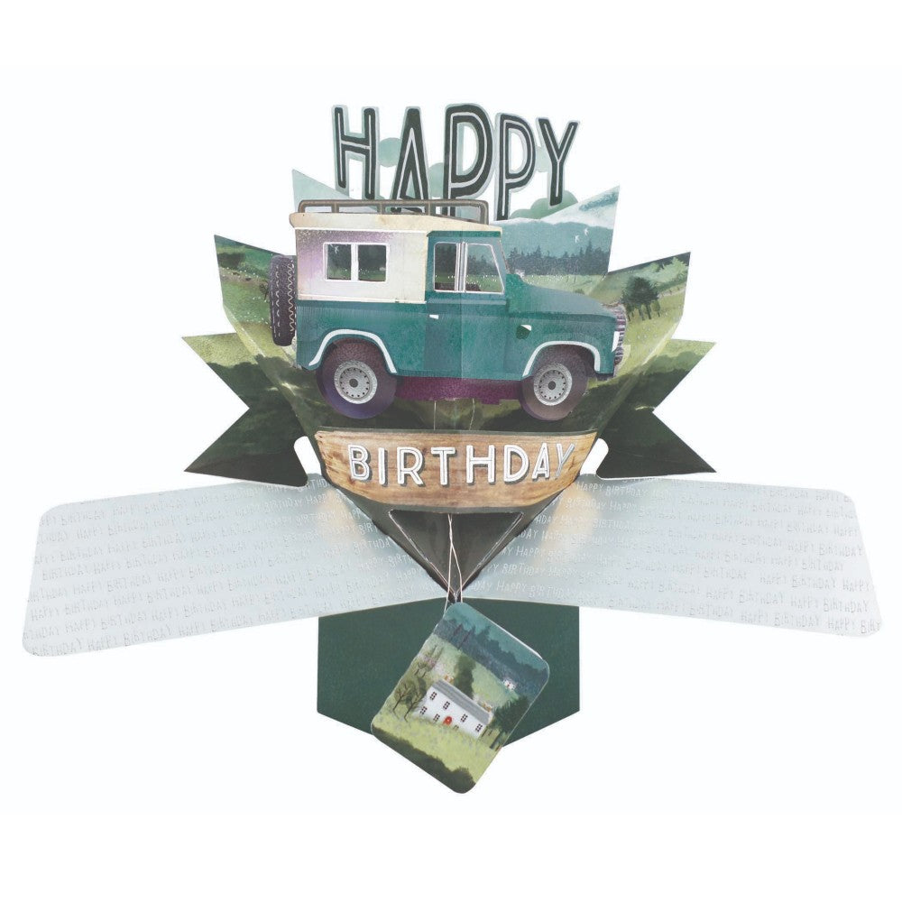 Happy Birthday Jeep Pop-Up Greeting Card – Love Kate's