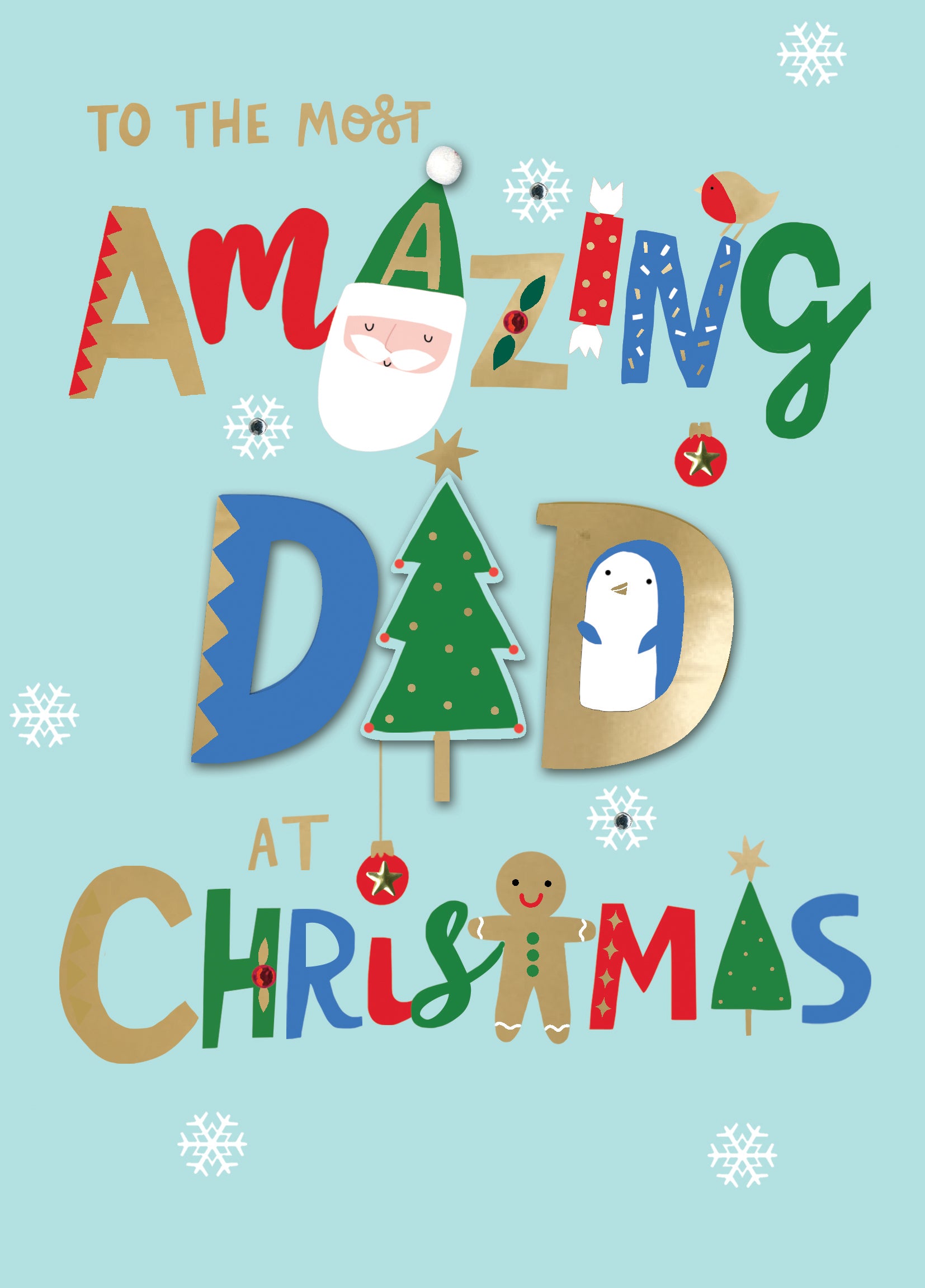 The Most Amazing Dad At Christmas Hand-Finished Christmas Card – Love ...