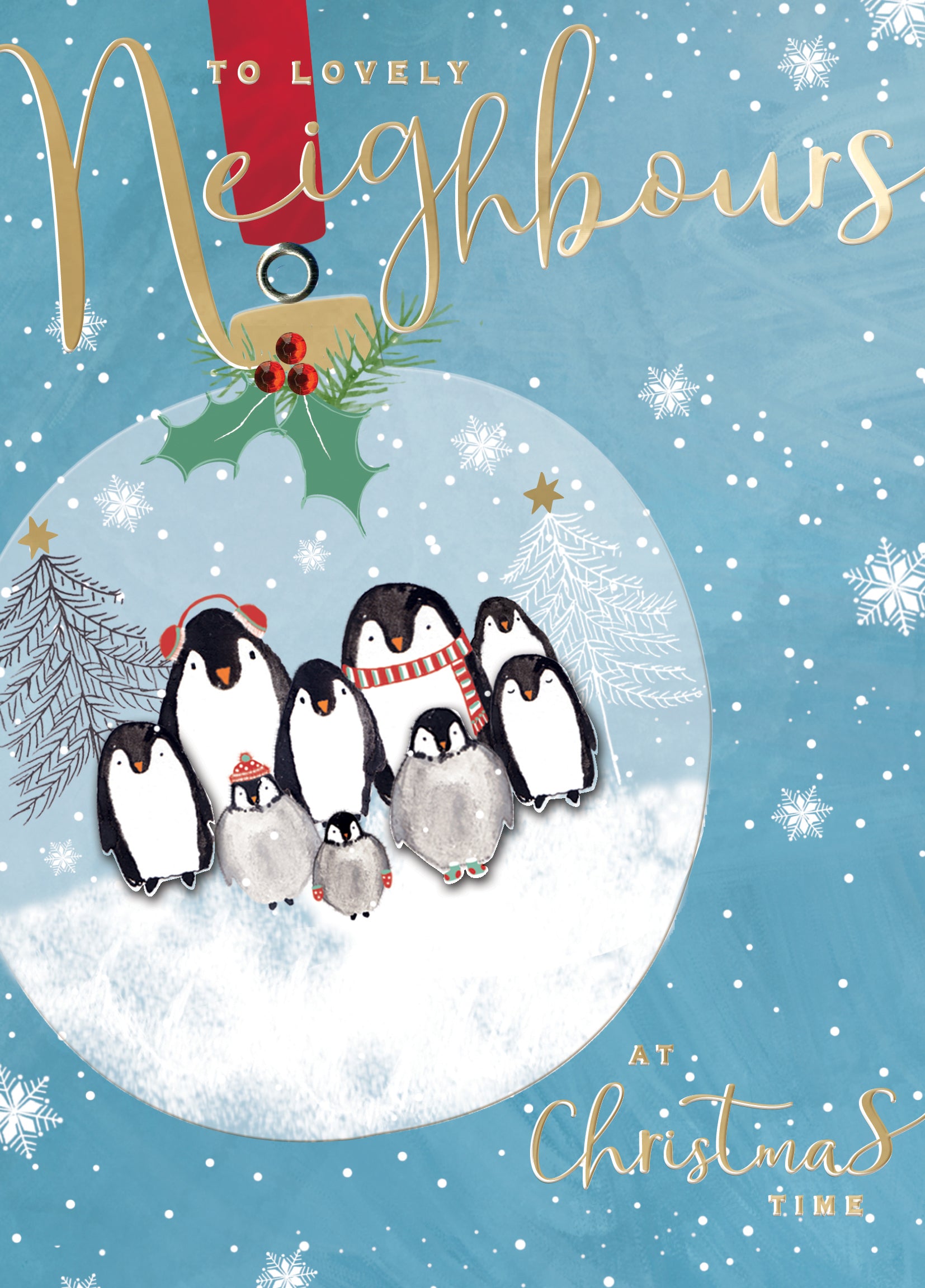 To Lovely Neighbours Fun Hand-Finished Christmas Card – Love Kate's