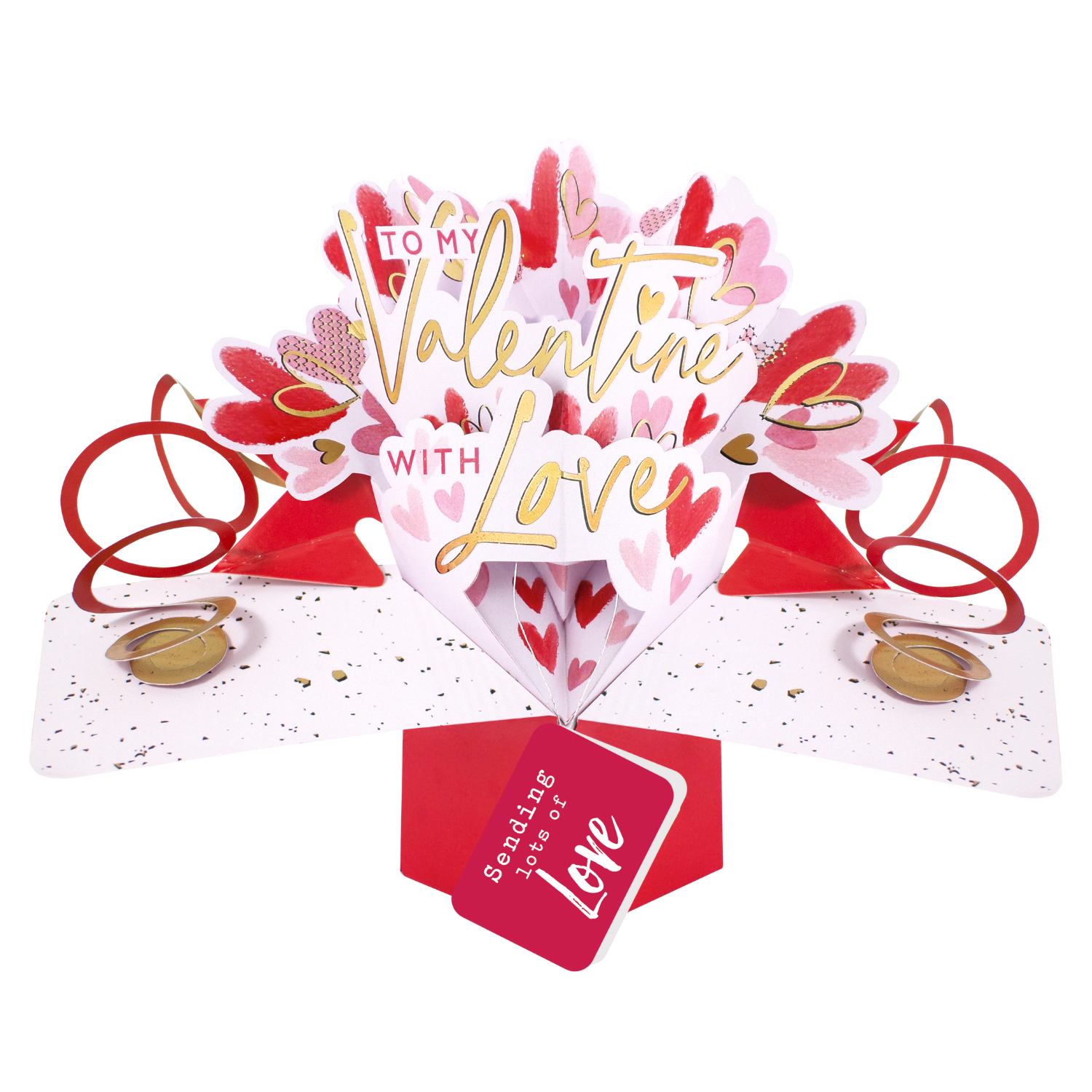 To My Valentine Sending Lots Of Love Pop Up Card – Love Kate's