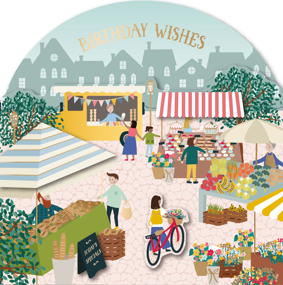 Market Day Shopping Birthday Greeting Card – Love Kate's