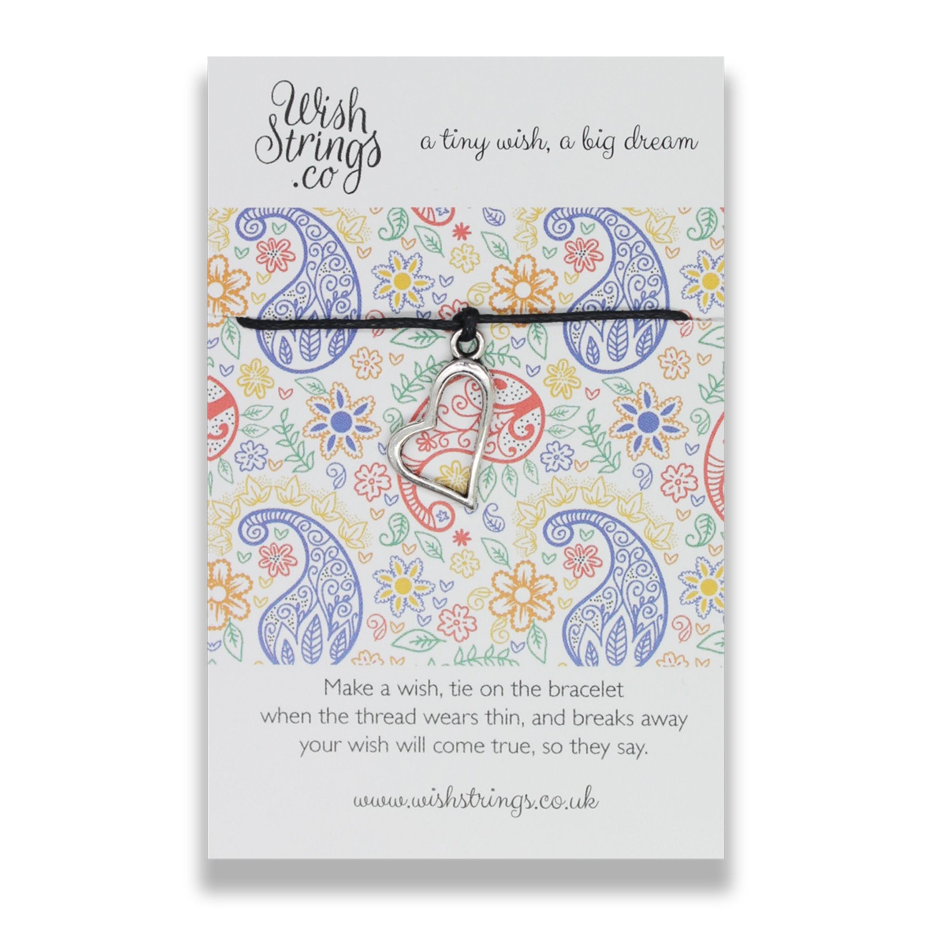 Paisley Wish String Bracelet With Lucky Charm – Love Kate's