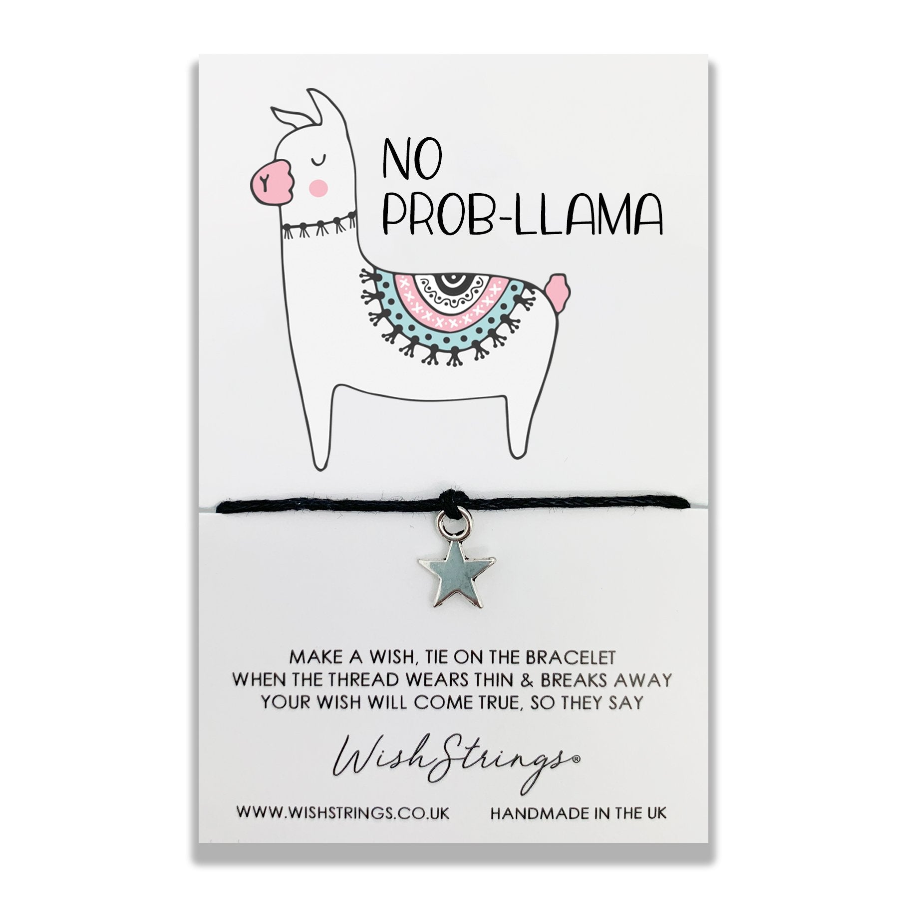 No Prob-Llama Wish String Bracelet With Lucky Charm – Love Kate's