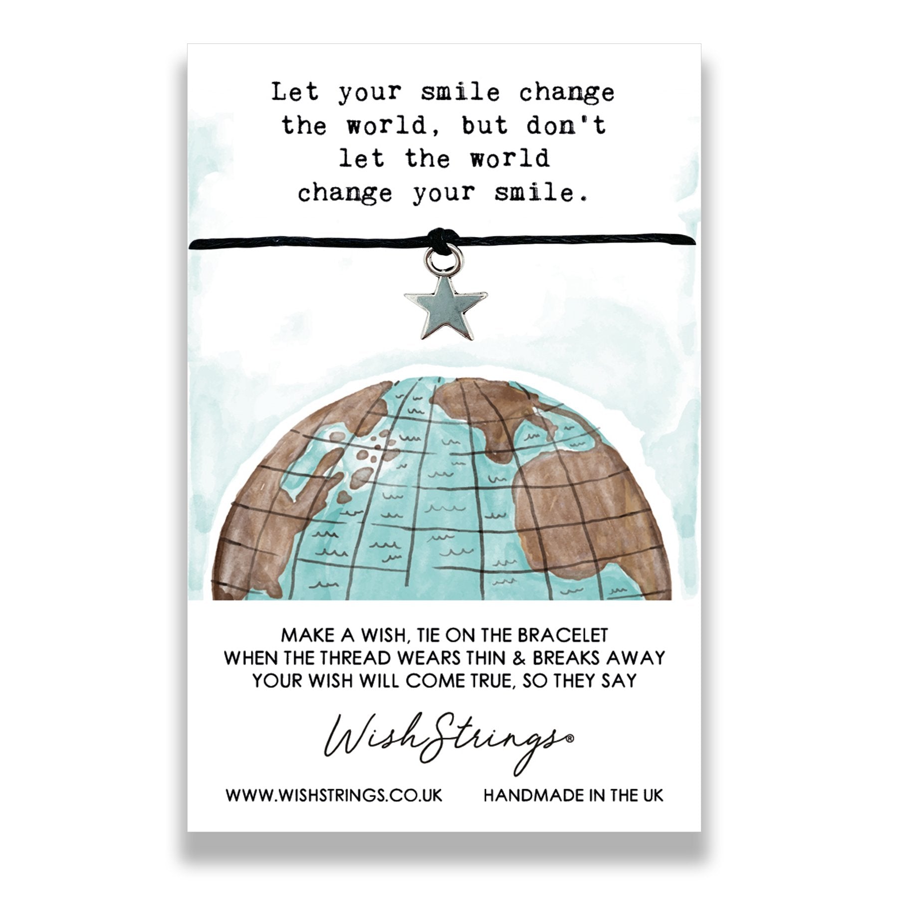 World Smile Wish String Bracelet With Lucky Charm – Love Kate's