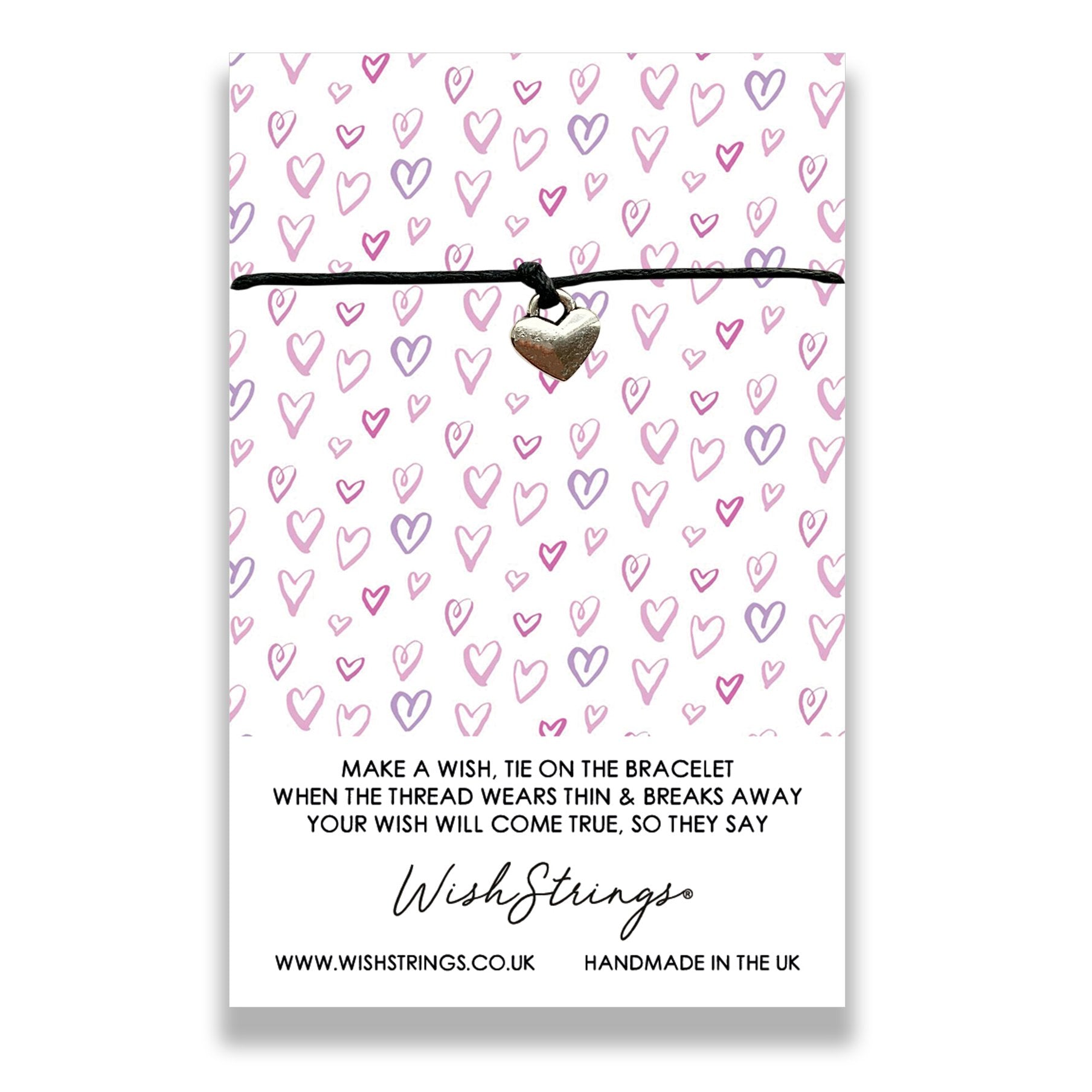 Heart Pattern Wish String Bracelet With Lucky Charm – Love Kate's