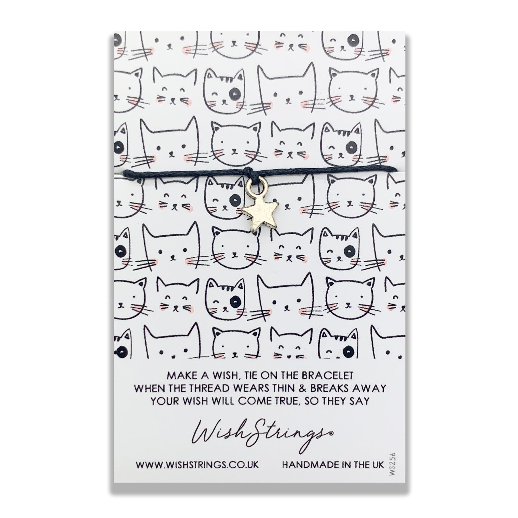 Cat Pattern Wish String Bracelet With Lucky Charm – Love Kate's