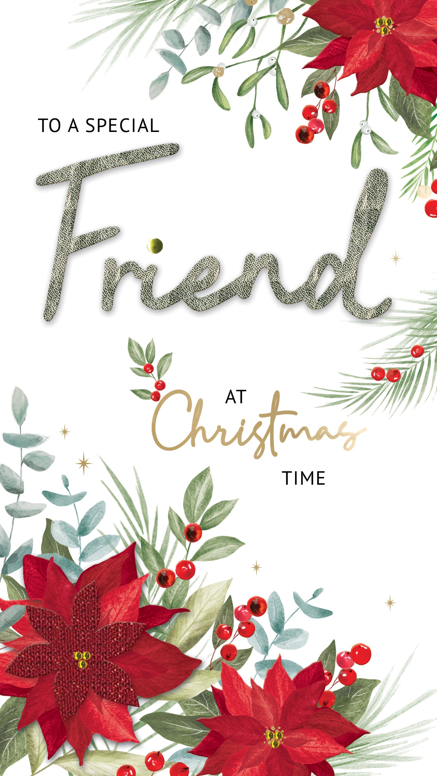 To A Special Friend Embellished Christmas Card Hand-Finished – Love Kate's