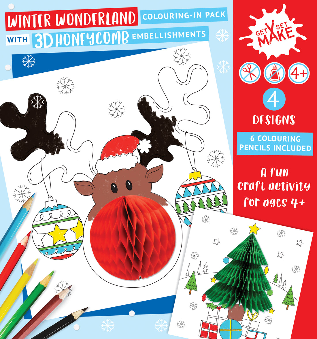 Winter Wonderland Get Set Make Activity Pack Colouring In Set – Love Kate's