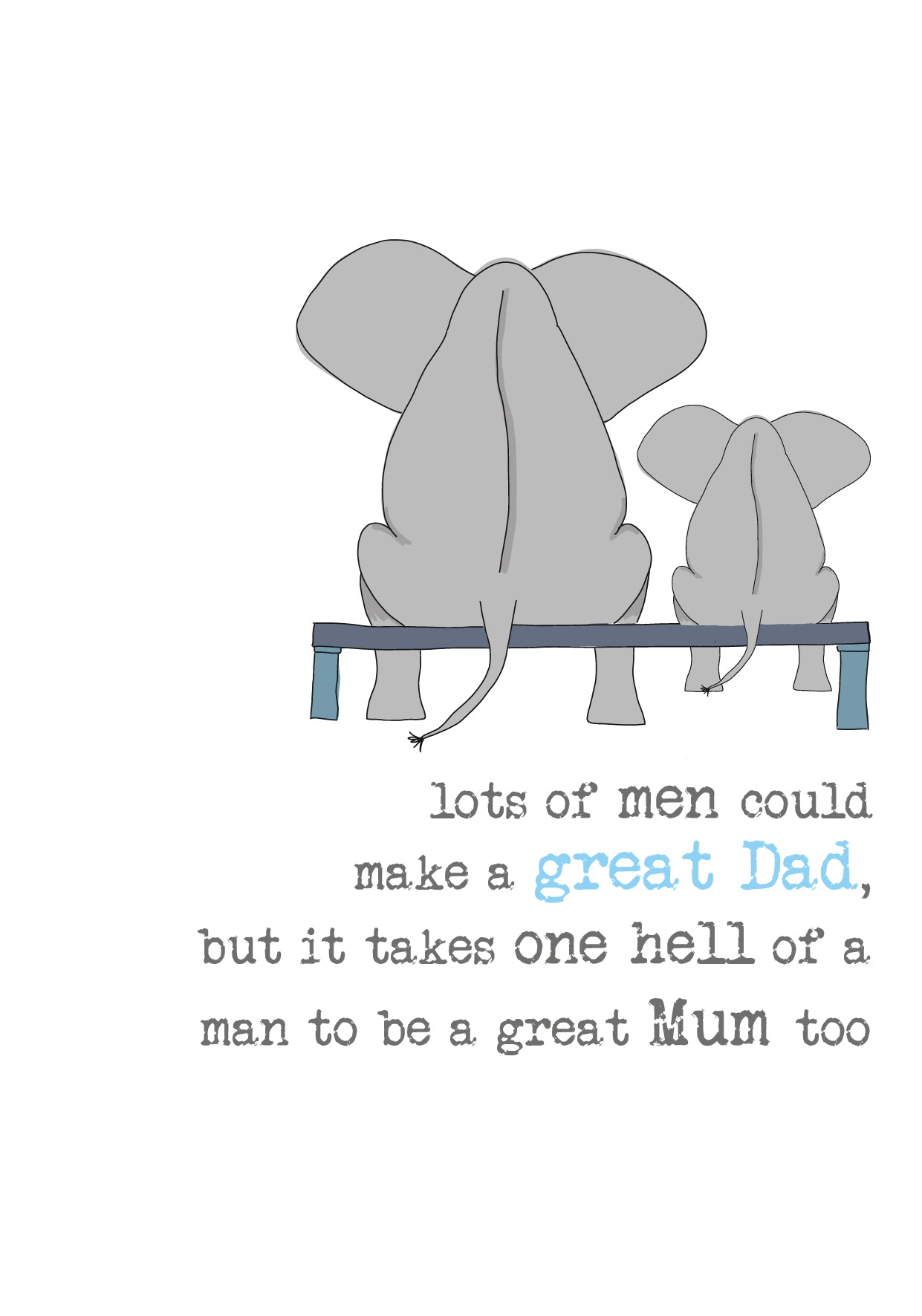 Single Parent Dad Sparkle Finished Greeting Card – Love Kate's